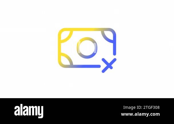 Animated pay ban gradient ui icon. Transaction failure. Seamless loop HD video with alpha ...