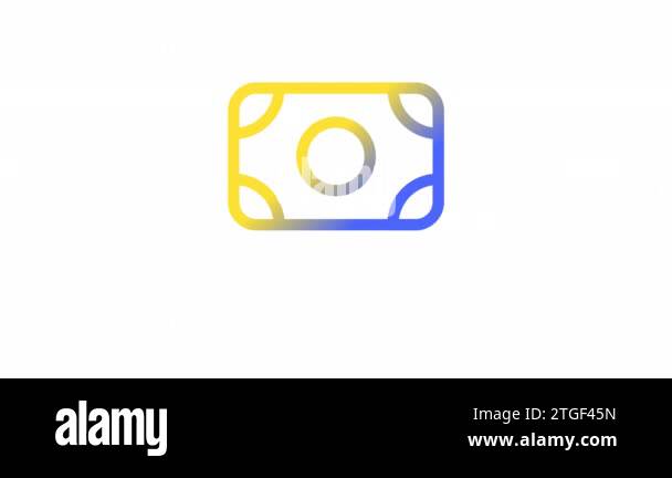 Animated capital gradient ui icon. Pile of money. Finance. Seamless ...