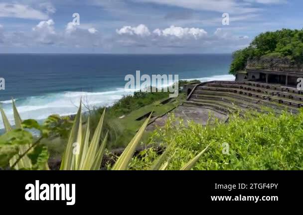 Ocean viewed from Gunung Payung Temple, Badung Regency, Bali, Indonesia ...