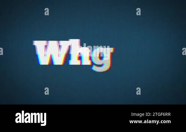 What Exclamation On Vintage Twitched Television Screen/ 4k animation of ...