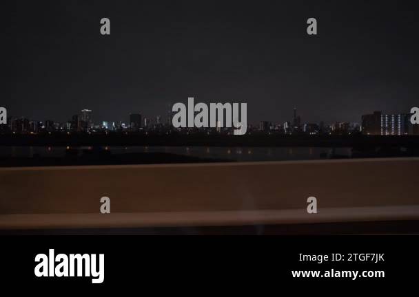 Tokyo Metropolitan Expressway Car driving Night View Japan shutoko ...