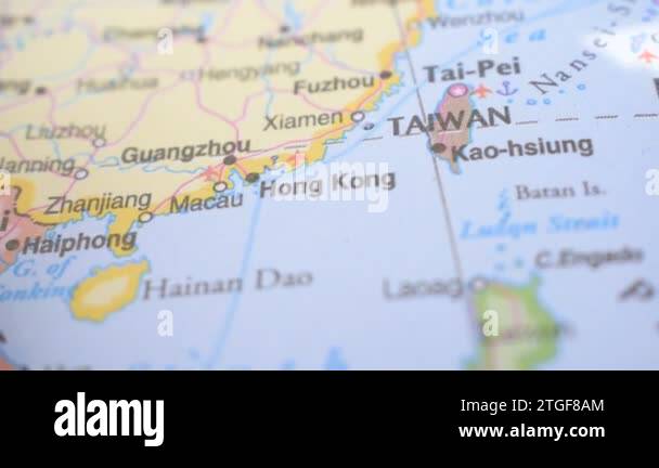 Travel Concept Push Pin Pointing on a Political Map Location of The ...