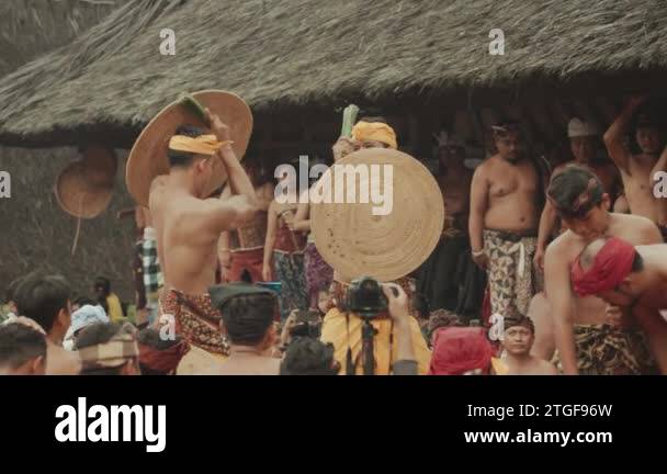 Bali, Indonesia - June 24, 2022: Perang Pandan Mekare-kare ...