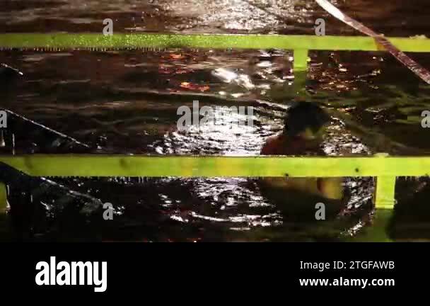 Jesus Christs baptism holiday in Moscow, Russia. Traditional winter ...