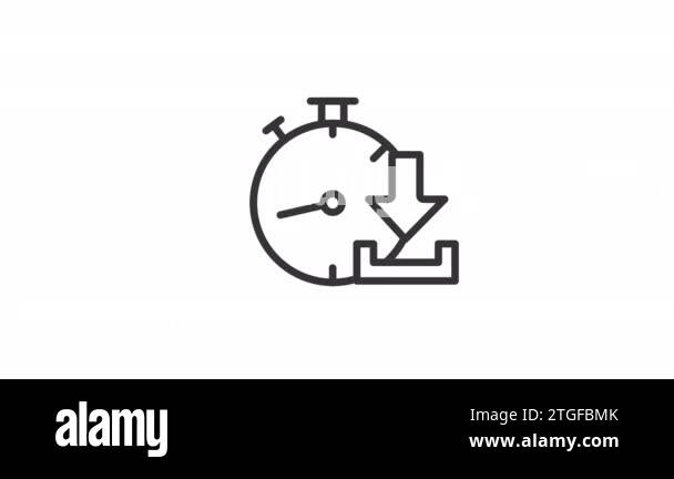 Animated loading speed linear icon. Good internet connection. Quick ...