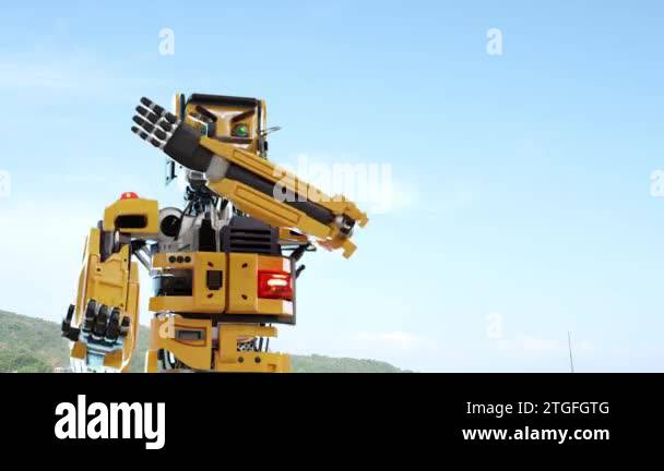 Cat robot for industry 4.0 3d render communication to people cybernetic ...