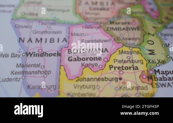 Location of Botswana, Political Map With Red Push Pin Pointing Stock ... Location of Botswana, Political Map With Red Push Pin Pointing Stock ...