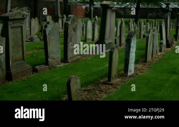Video footage of an old cemetery in the small town of Arbroath. The ...