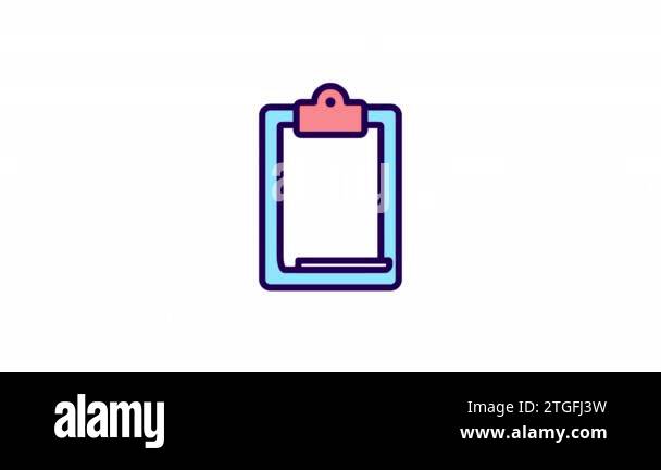 Animated task question color icon. Writing pad. Risk management ...
