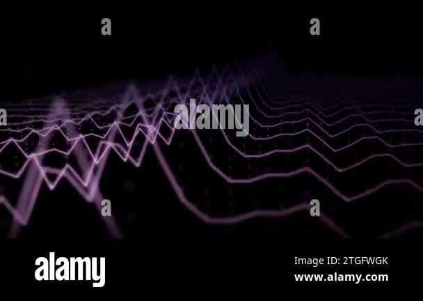 Sound or audio 3d waveform on black background. soundwave design. Pulse ...