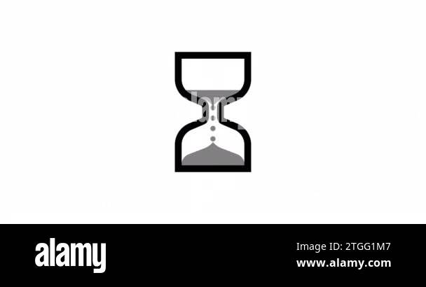 Hourglass Loading Cursor animation loop animation. Hourglass loader. 4K ...