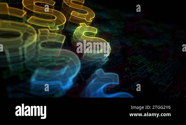 Dollar stablecoin currency business and digital money hologram symbol ...