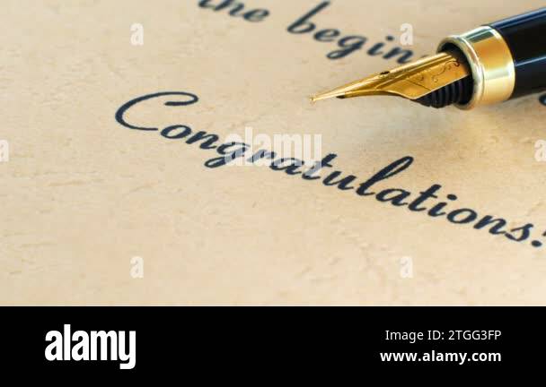 Congratulation text fountain pen Stock Videos & Footage - HD and 4K ...