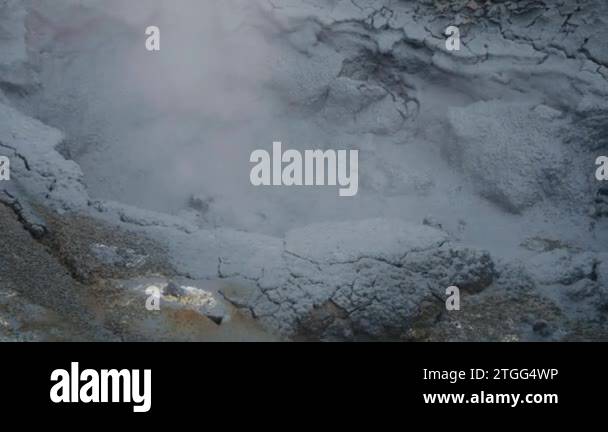Mud Pool With Natural Steam Vents in Hverir Myvatn Geothermal Area. The ...