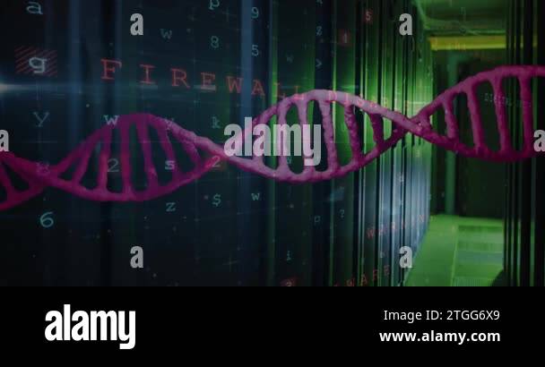 Cyber security data processing and dna structure spinning against ...