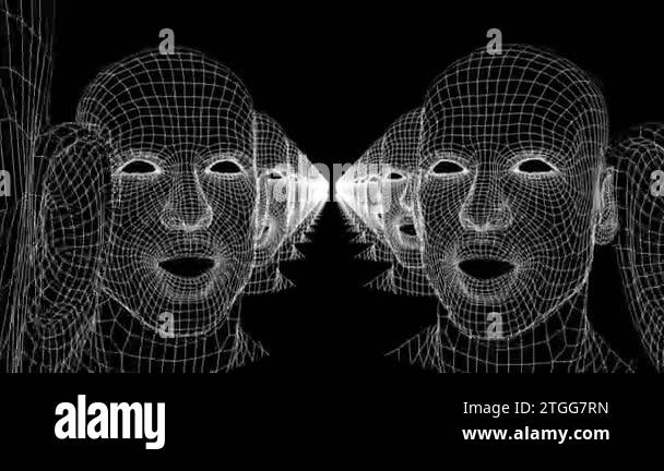VJ loop. Video for nightclub. 3D grid animation for the show. Speaking ...