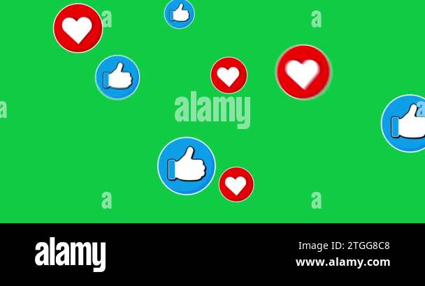 Many emotion icon, like icons motion background. Heart and thumbs up ...