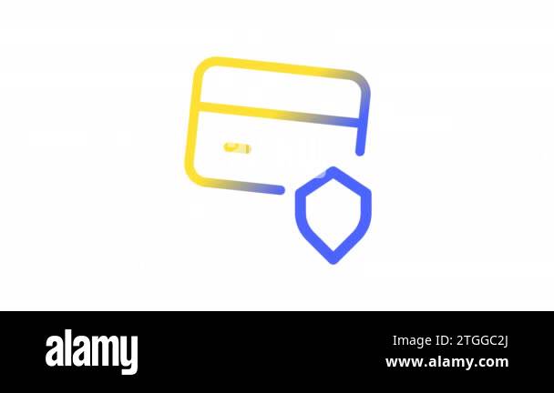 Animated security gradient ui icon. Account safety. Banking. Seamless loop HD video with alpha ...