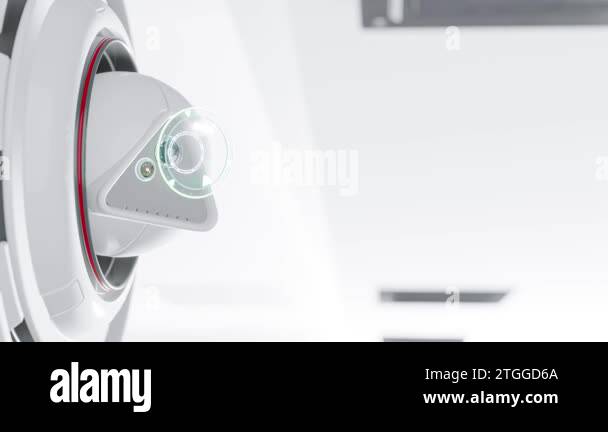 Futuristic security CCTV camera with Motion sensor. Scan the area for ...