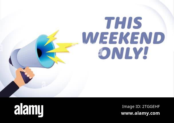 Hand hold megaphone. This weekend only, realistic 3d megaphone ...