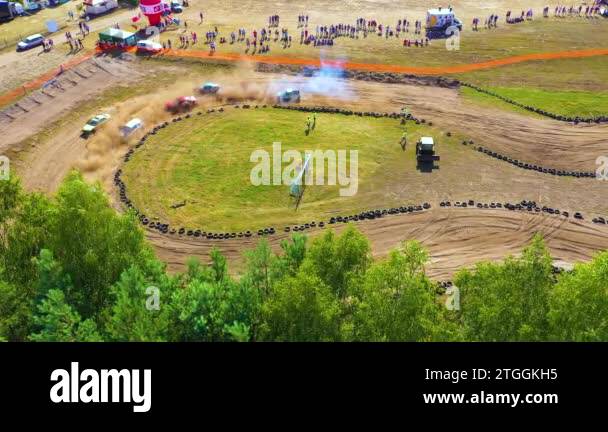 Autocross sporting events. The sports cars racing. Traditional rally ...