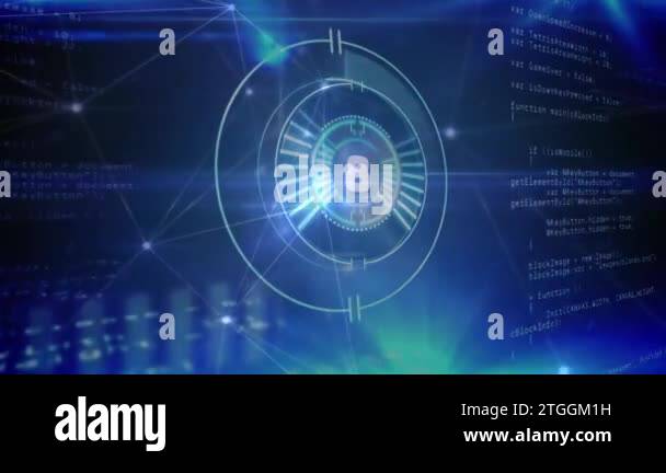 Animation Of Scope Scanning With Countdown Over Binary Coding Global Computing Data Processing