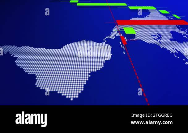 Stock market chart with a dots world map. Seamlessly loop, vertical ...