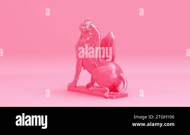 Pink and silver rotating sphinx sculpture from Belvedere garden in ...