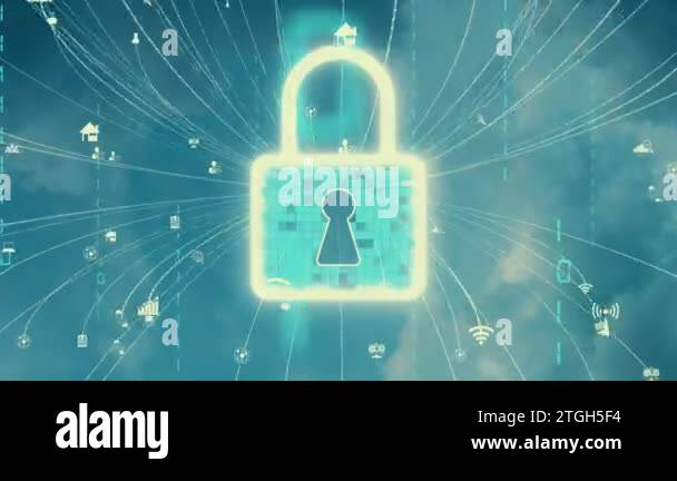 Cyber Security and Alteration Data Protection on Digital Platform . Graphic interface showing ...