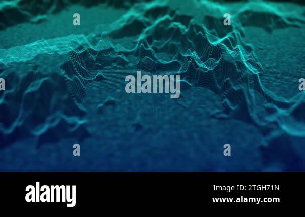 Technology background . Abstract digital wave of particles. 3d ...