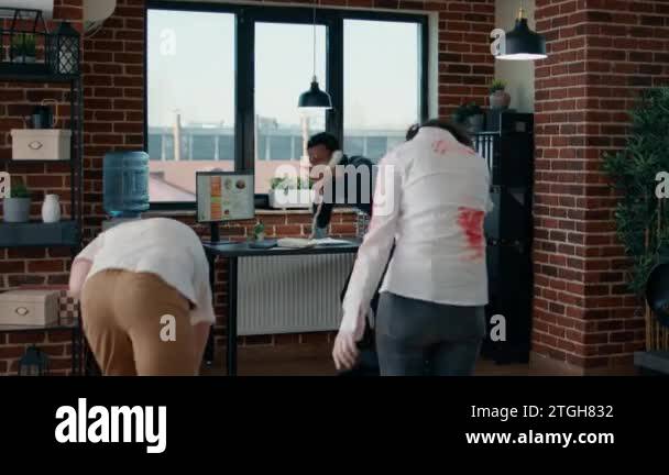 Scared person failed to call emergency and started to run away from ...