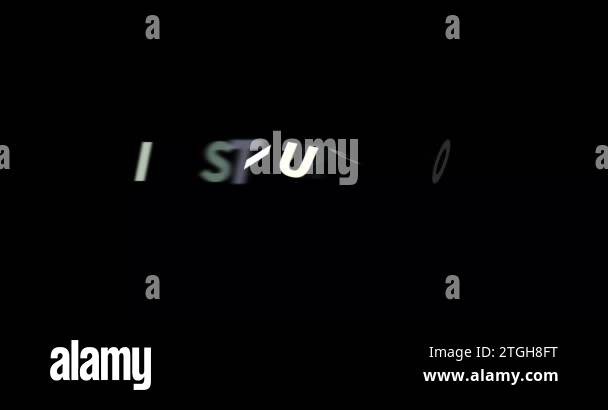 Instruction text animation on black background. Modern text animation ...