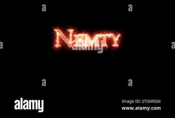 Nemty, ancient egyptian god, written with fire. Loop Stock Video ...