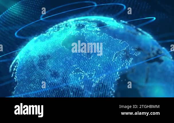 Communication technology global world network. Global network connection and data connections ...