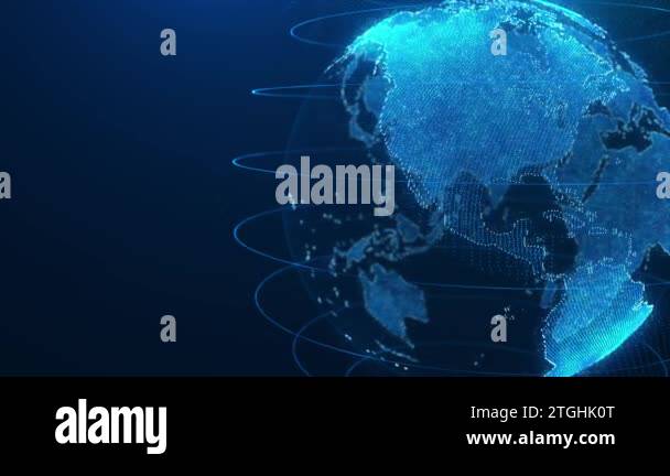 Communication technology global world network. Global network connection and data connections ...