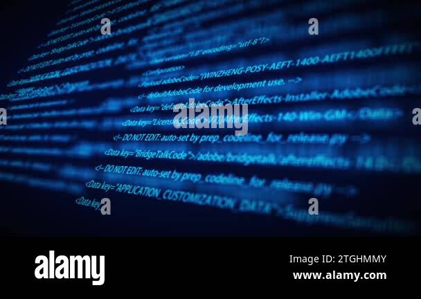 Artificial intelligence hacker network program code scrolling Stock Video Footage - Alamy
