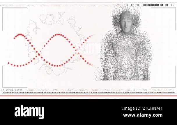 Animation of dna strand and network with human body formed with ...