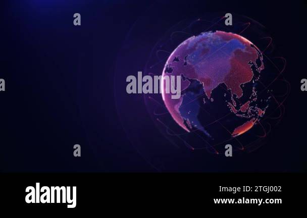 Communication technology global world network. Global network connection and data connections ...