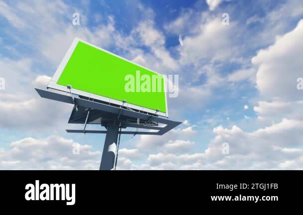 Billboard With Green Screen in a 3D animation Stock Video Footage - Alamy