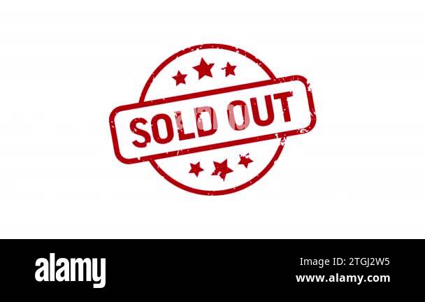 Sold Out - Stamp, Imprint, Seal Template. 4K Video Motion Graphics ...