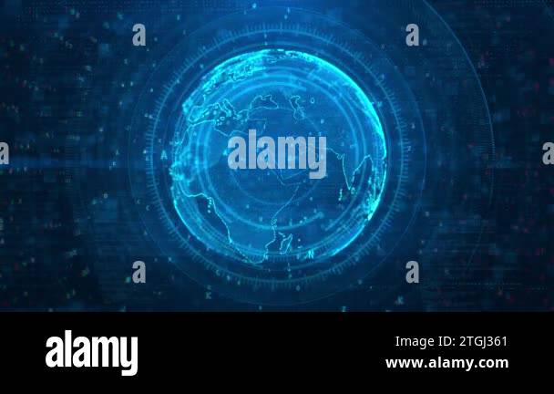 Communication technology global world network. Global network ...