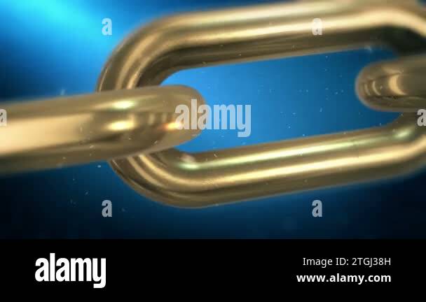 Trust building symbol. Golden chain as trusted business partnership. 4K ...