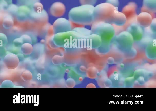 Looped animation of abstract organic shapes. Moving footage, animated ...