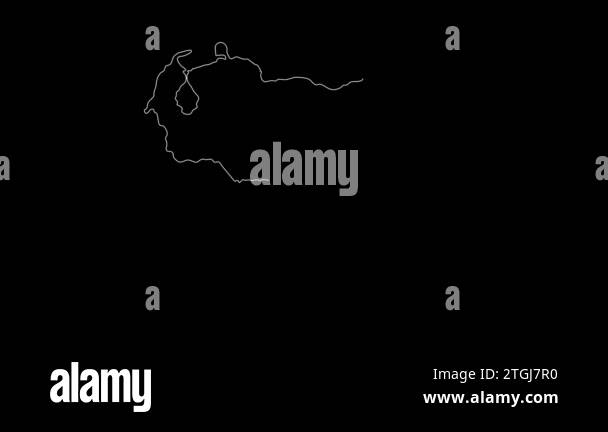 Map of Venezuela, Venezuela map white outline, Animated close up map of ...