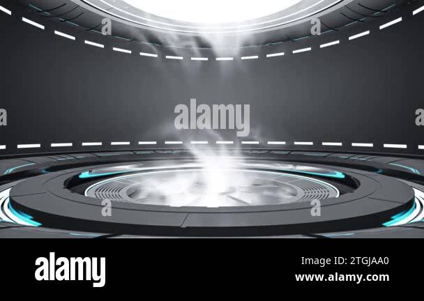 Technology element animation seamless loop. Dark night power podium ...