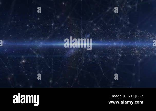 Animation of star, constellations and lights on night sky. shape ...