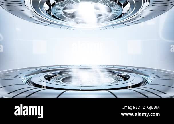 Technology element animation seamless loop. Silver power podium empty ...
