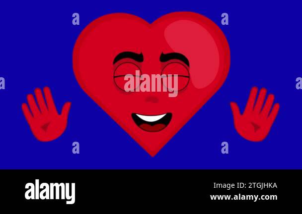 Happy cartoon heart waving Stock Videos & Footage - HD and 4K Video ...