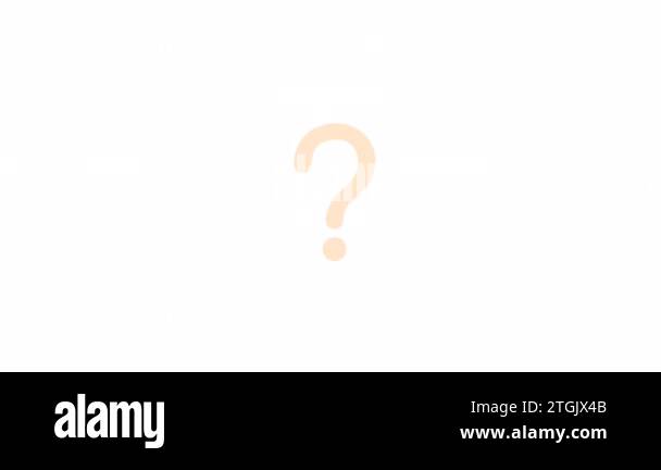 Animated question mark element. Flat cartoon style HD video footage ...