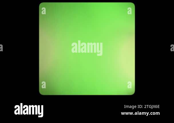 Green screen with rounded edges and damaged film tape. Light Leaks on ...